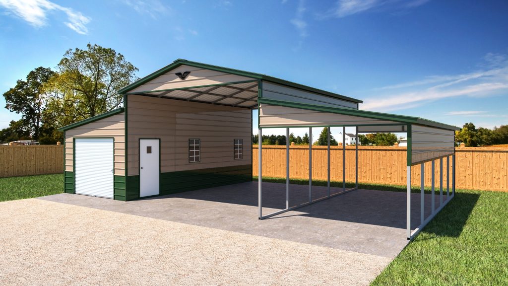 Eagle Carports Custom Horse Barn 48x31x12_9 - Eagle Carports