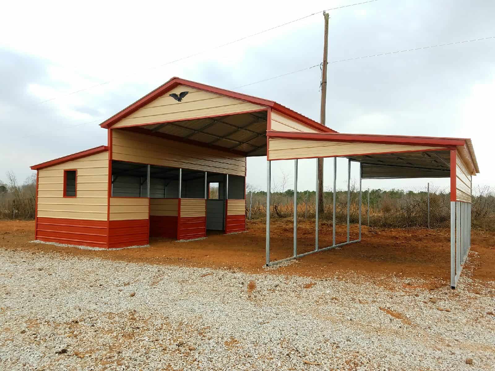 Eagle Carports Horse Barn with custom stalls - Eagle Carports Eagle Carports Horse Barn with custom stalls - Eagle Carports
