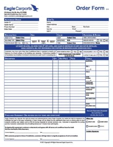 EAGLE ORDER FORM 3.2021 - Eagle Carports