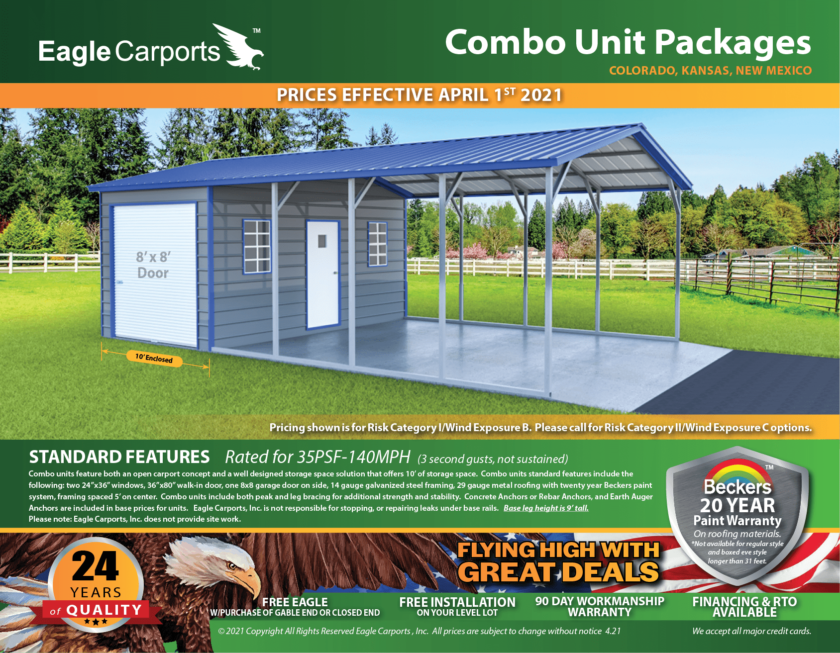 GREEN COMBO - Eagle Carports