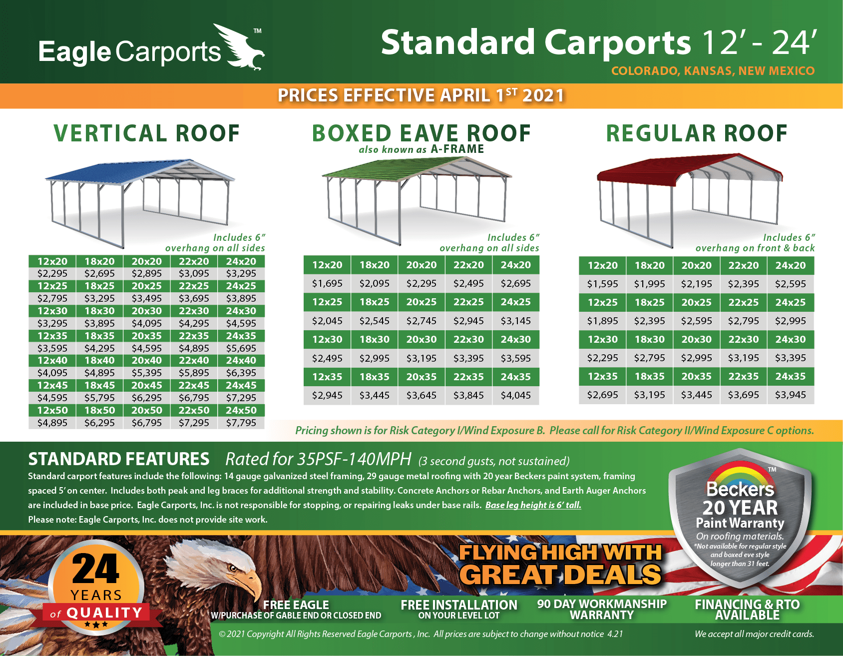 GREEN STD - Eagle Carports